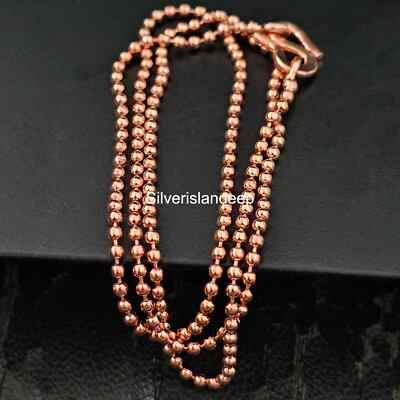 100 % Pure Copper Chain necklace Pure Copper Wheat chain Solid Copper ...