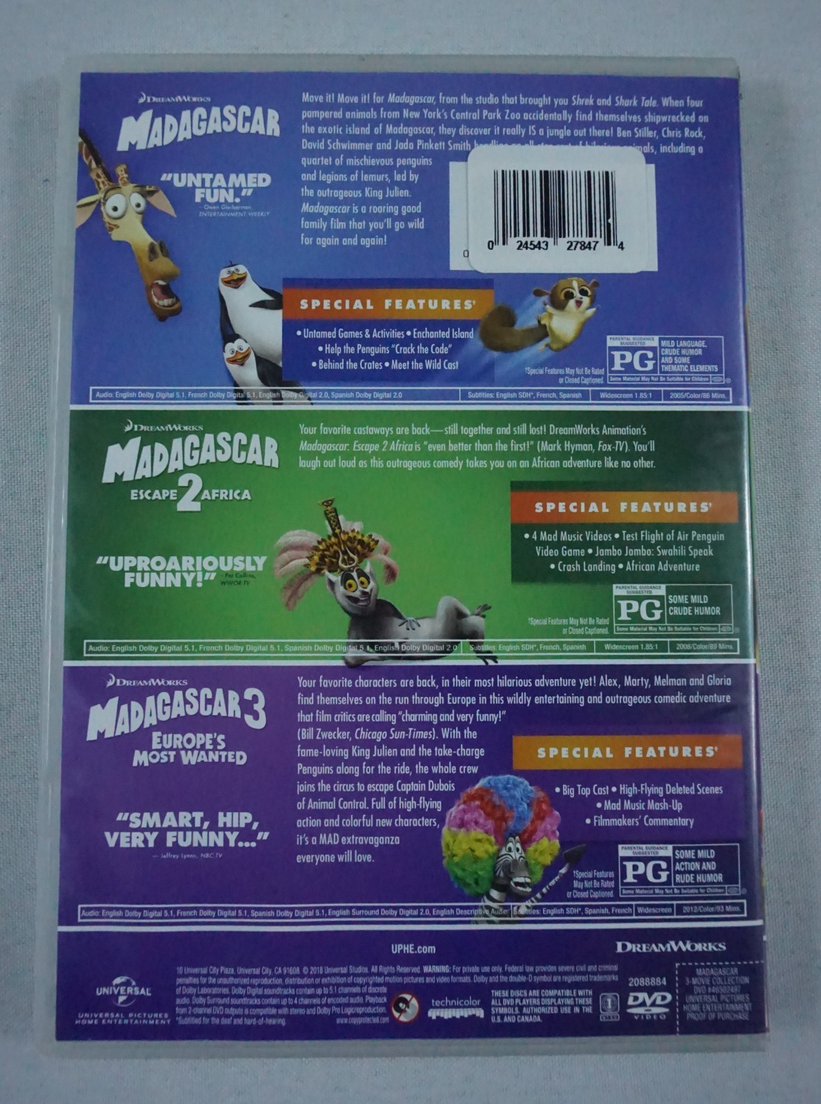 Madagascar 3-Movie Collection (Madagascar / Madagascar: Escape 2 Africa ...