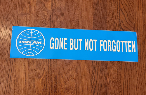 Rare Vintage Pan Am Gone But Not Forgotten Bumper Sticker | eBay