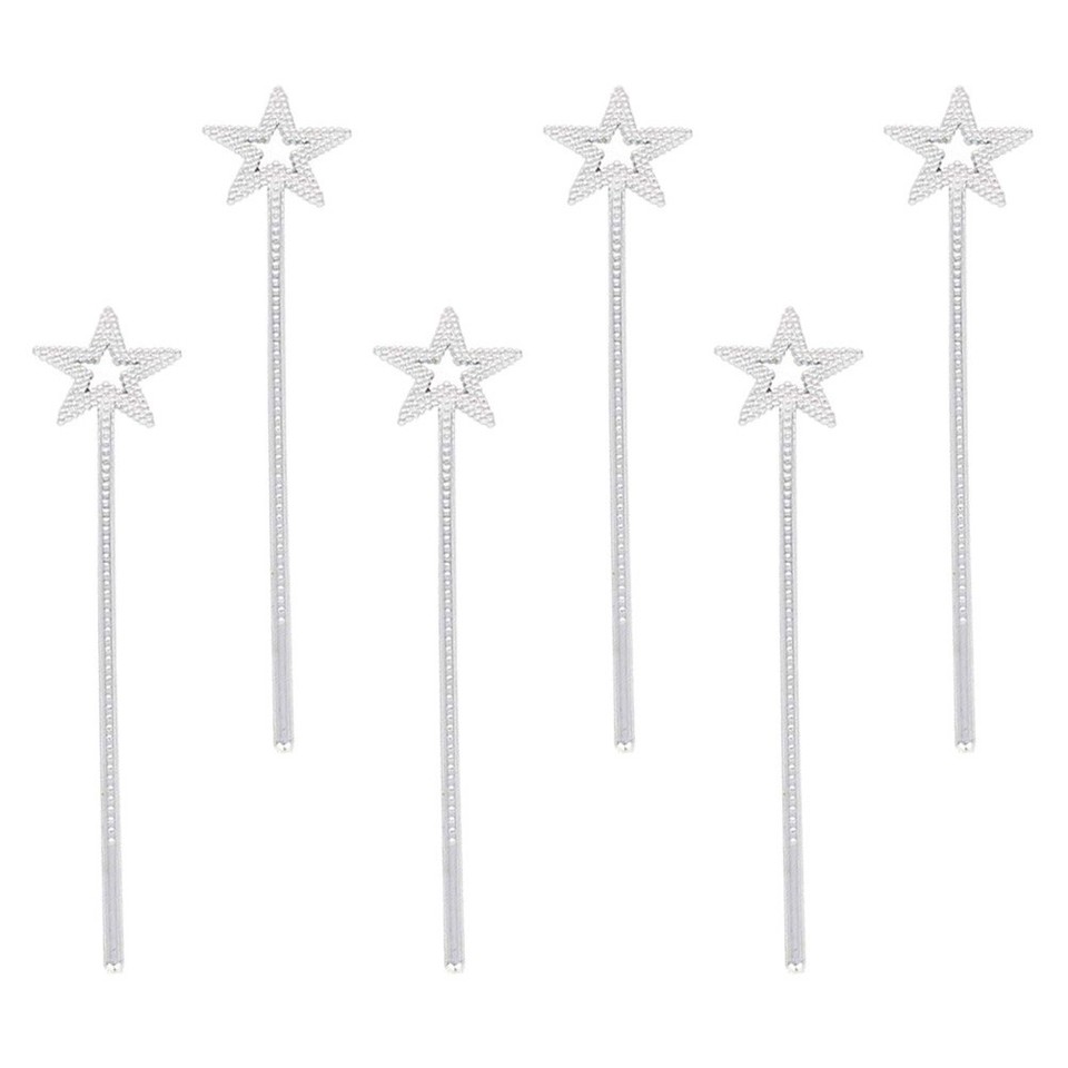 6 Pcs Kids Gold Wand Star Glitter Handheld Stick Wands Girls Fairy ...