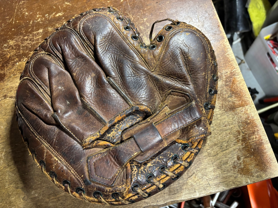 Antique Goldsmith baseball catchers mitt glove | eBay