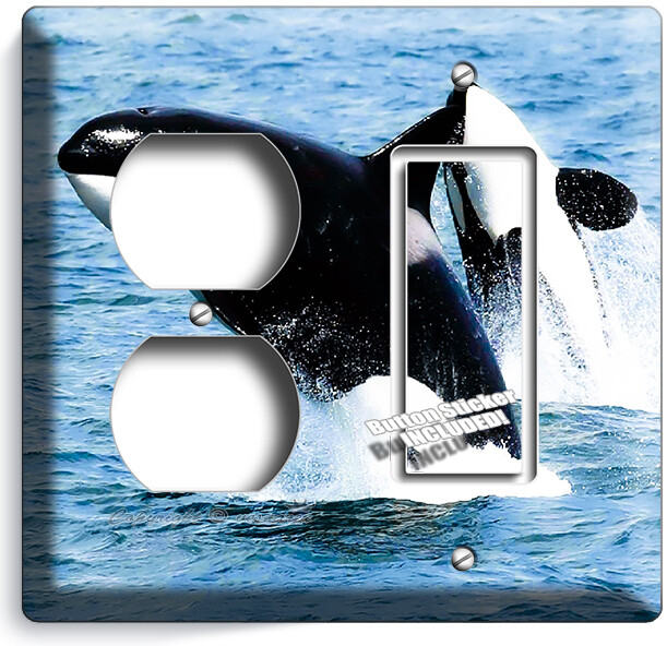 ALASKA KILLER WHALE ORCA BABY LIGHT SWITCH OUTLET WALL PLATE COVER ROOM ...