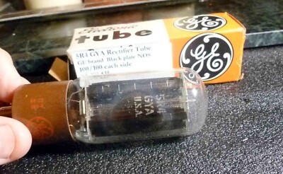 GE Tan Base GYA 5R4 GA NOS NIB Rectifer Tube 100/100 each side | eBay