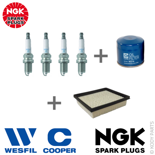 AIR + OIL FILTER & NGK SPARK PLUGS - for Ford Capri 1.6L Turbo SE (B6T ...