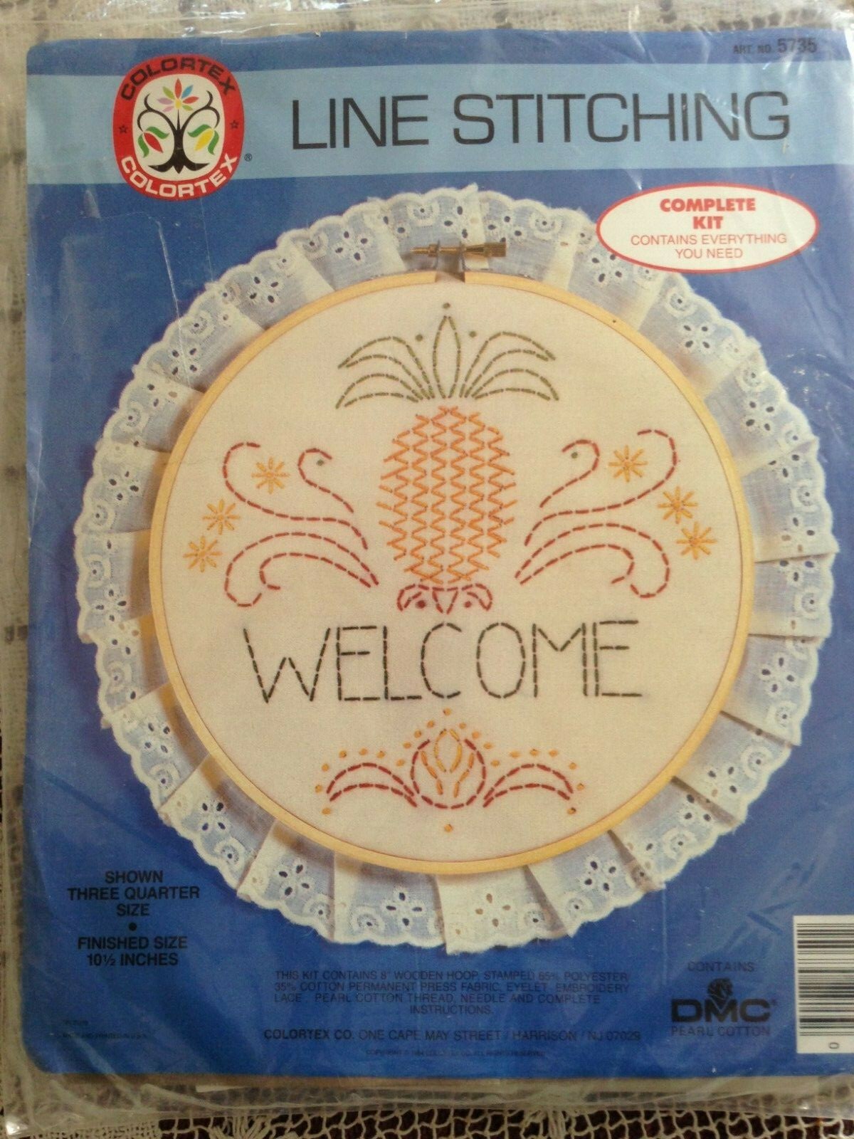 VINTAGE COLORTEX WELCOME LINE STITCHING EMBROIDERY KIT NIP | eBay