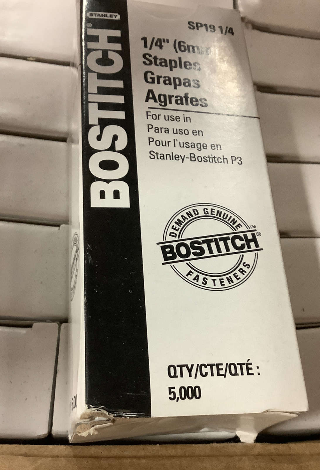 QTY 40 Boxes =200,000 BOSTITCH P3 Staples SP19 1/4" Premium 4 P3 ...