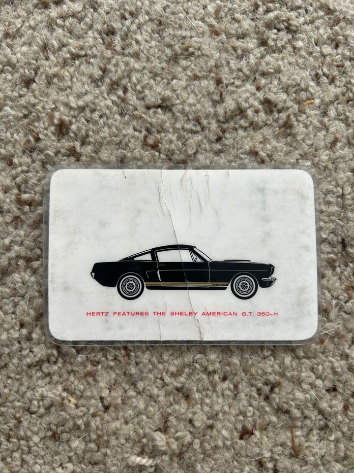 1966 Shelby Mustang GT 350 H, Hertz sports car club, membership plastic ...