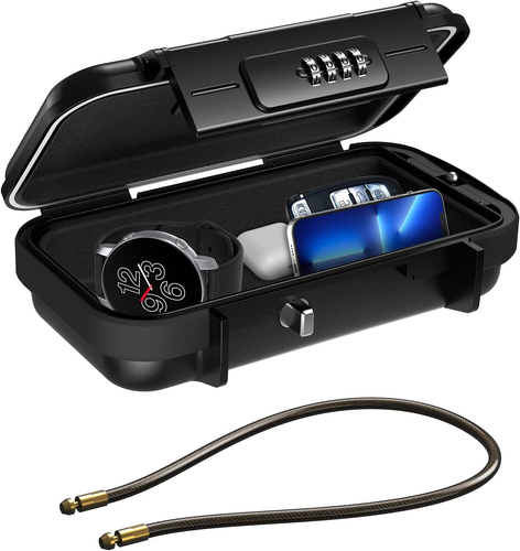 【New Version】 Key Safe Lock Box, Portable Storage Lock Box with 4 ...