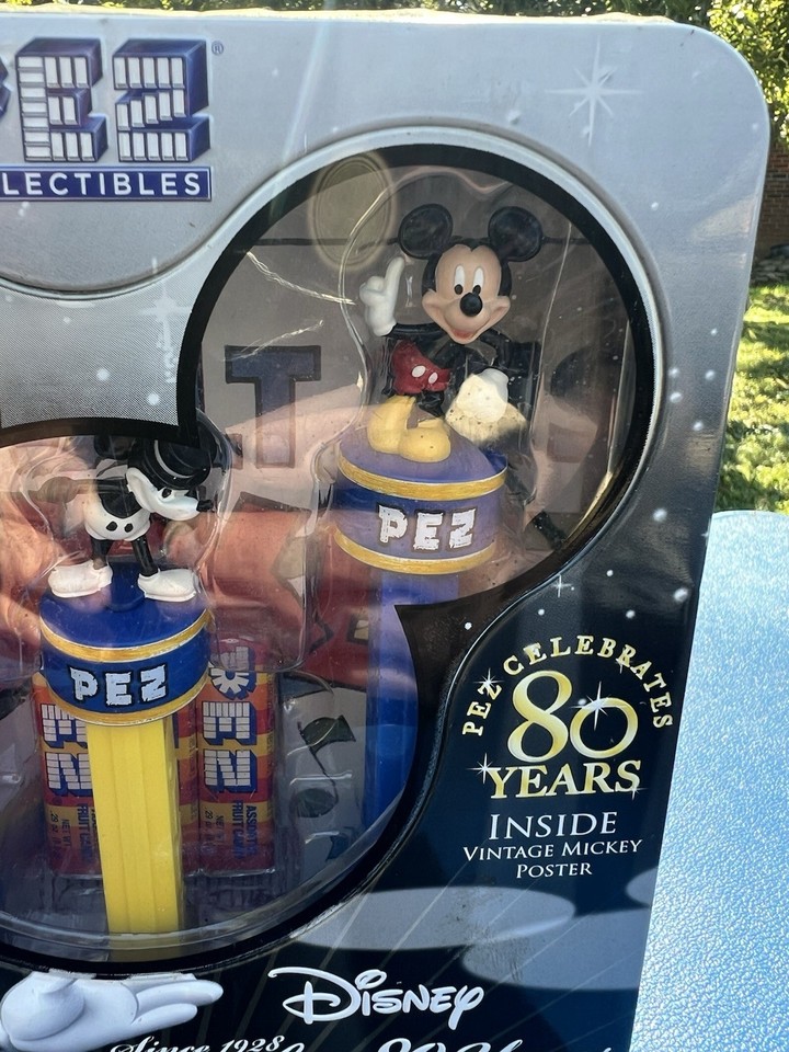 Pez Mickey Mouse 80 Years Collection - Vintage Mickey Poster - Sealed ...