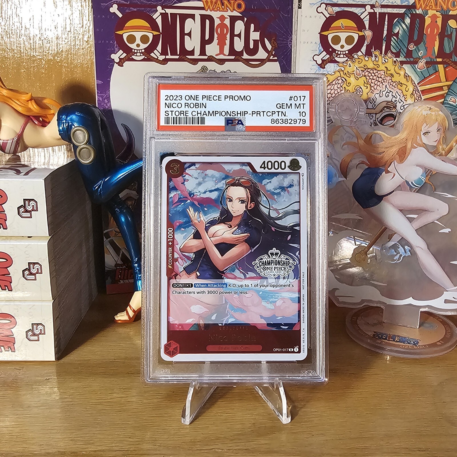 PSA 10 GEM MT Nico Robin Store Championship Promo One Piece OP01-017 | eBay
