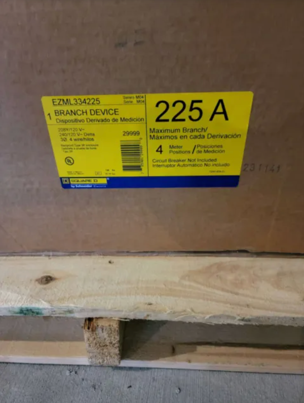 Square D 4 Gang Meter-pak 225A, EZ Meter-Pak 4-Socket (Part ...