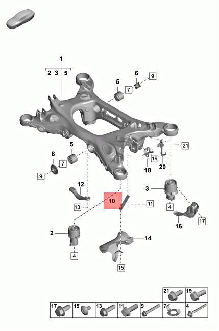 Genuine PORSCHE Panamera 971 97A 97B 97C Brace 971505477 | eBay