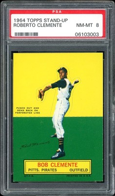 1964 Topps Stand-Up Roberto Clemente HOF Pittsburgh Pirates PSA 8 NM-MT ...