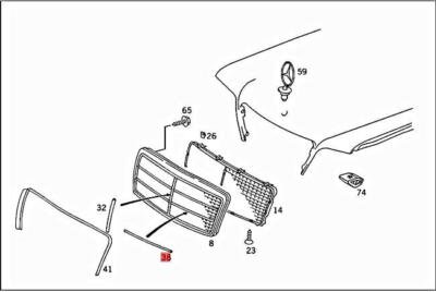 Genuine MERCEDES A124 C124 S124 W124 Ornamental trim 1248880685 | eBay