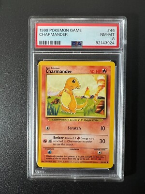 1999 Pokemon Charmander 46/102 PSA 8 NEAR MINT - MINT | eBay