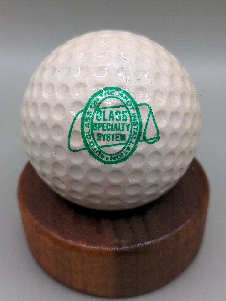 Auto Glass Logo Golf Ball Dunlop Collectors Display Ball Glass ...