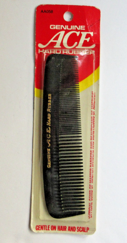 Ace Hard Rubber Pocket Comb 5" Black AA058 Made in USA NEW & Sealed ...