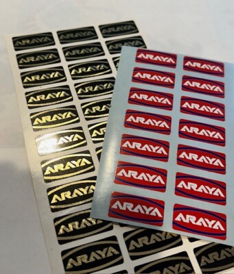 Araya old school BMX bicycle rim decals stickers - PAIR | eBay
