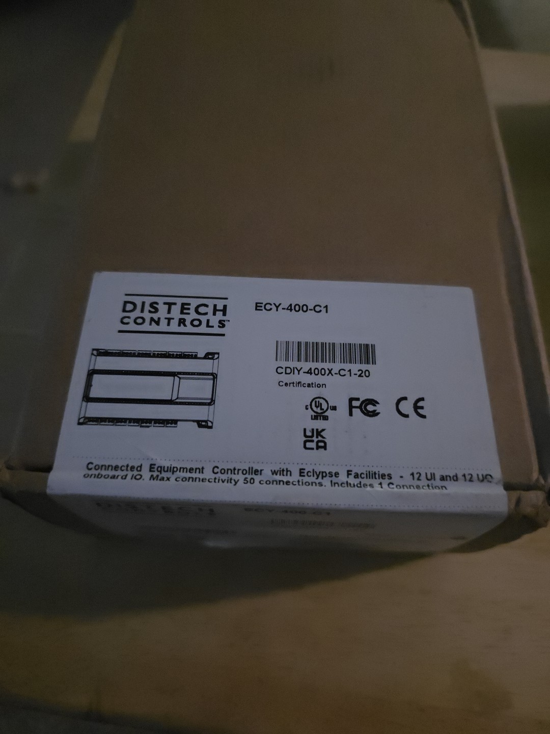 Distech Controls Eclypse ECY-400-C1 NIB BACnet Works W/ Tridium Vykon ...