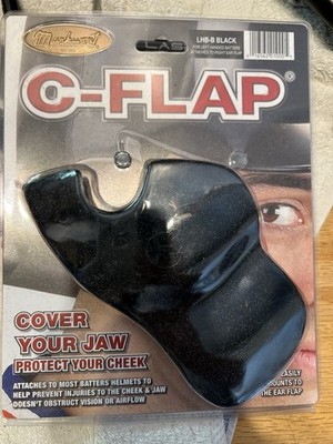 C-Flap facial protection for batters LHB-B Black for left hand batter ...