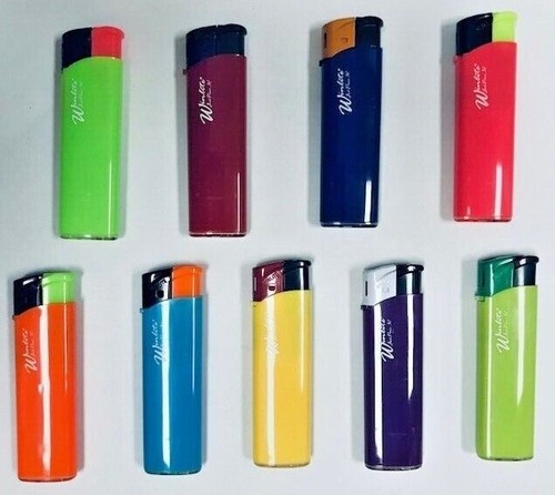 Winlite Nuevo Lighter Adjustable Flame Refillable 9 Pcs Assorted color ...