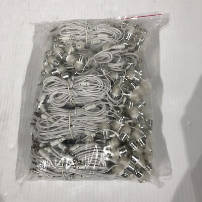 Disposable Headphones Earbuds Lot of 100 White 3.5mm Plug- NEW | eBay