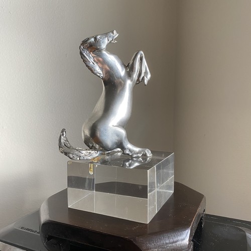 Castor Cooper Vintage MCM Pewter HORSE Sculpture on Lucite Base ...