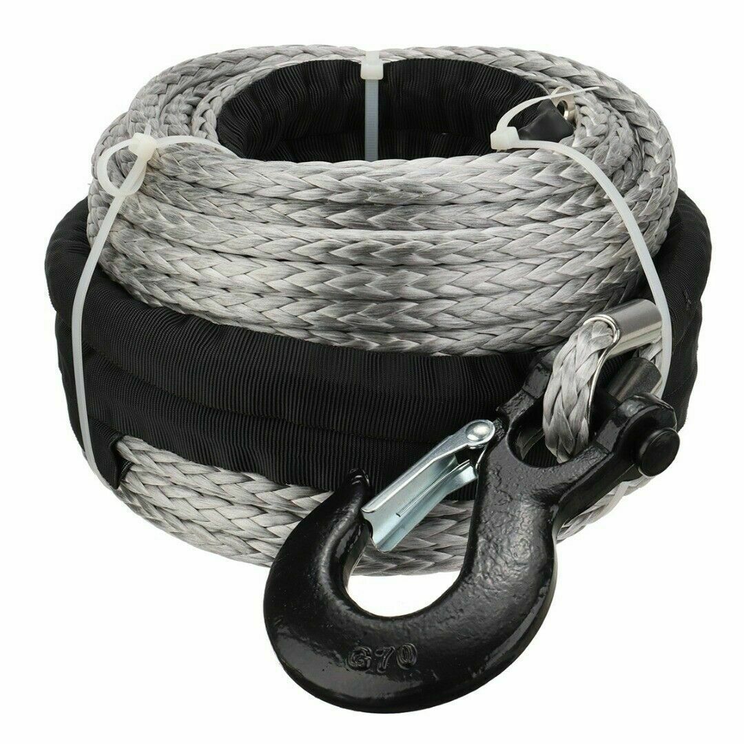 Offroad Boar 10MM x 30M Dyneema Synthetic Winch Rope w/ Hook for ...