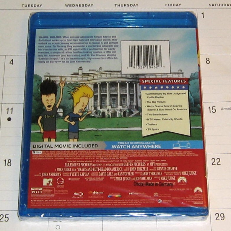 BEAVIS AND BUTT-HEAD DO AMERICA (1996) BLU-RAY + DIGITAL NEW SEALED ...