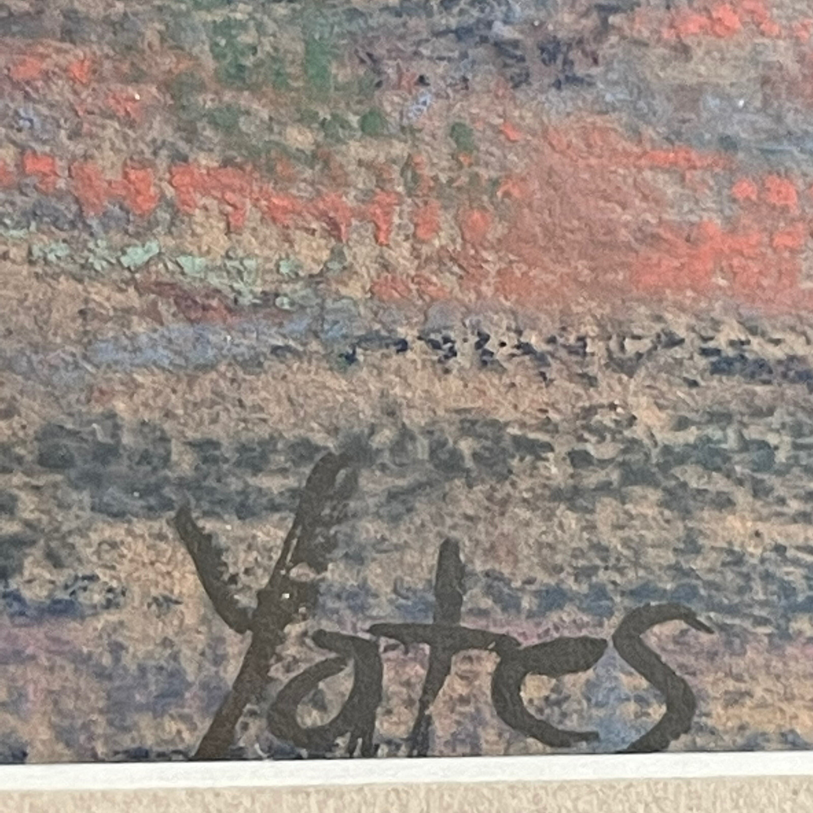 Yates (Norman?) "Untitled" Original 1980s Pastels Painting Signed ...
