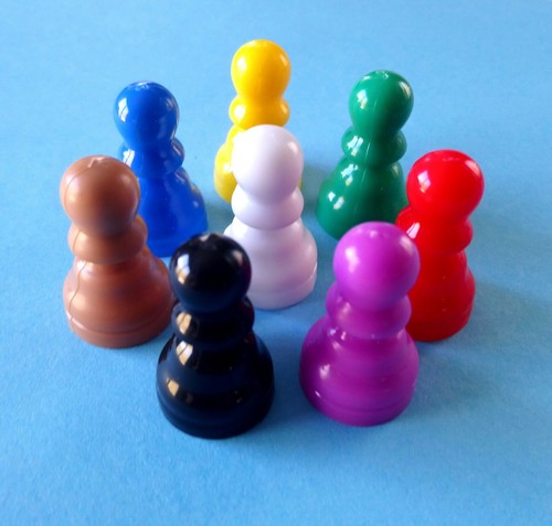 Pawns Board Game Pieces Plastic Staunton Pawn Counters Tokens Tabletop ...