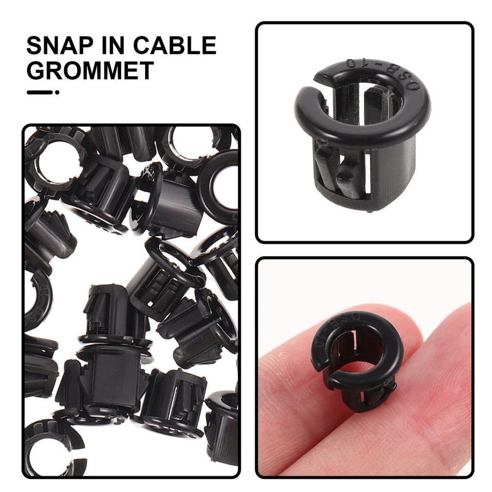 50 Pcs Grommet Locking Hole Plug Cable Snap Bushing Grommets Kit | eBay ...