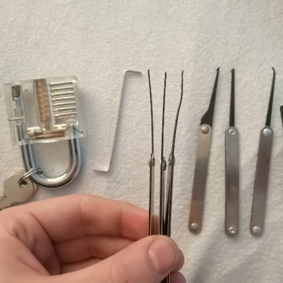1Set Lock Picking Kit Tubular Lock Picking Training Set Waterproof ...