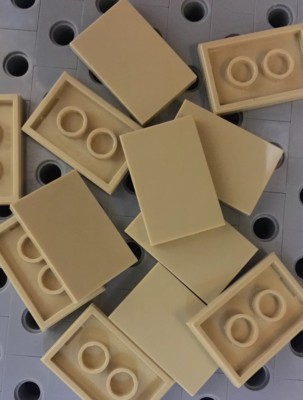 Lego 2x3 Tan Flat Tiles Smooth Finishing Building Floor New Lot Of 12 ...