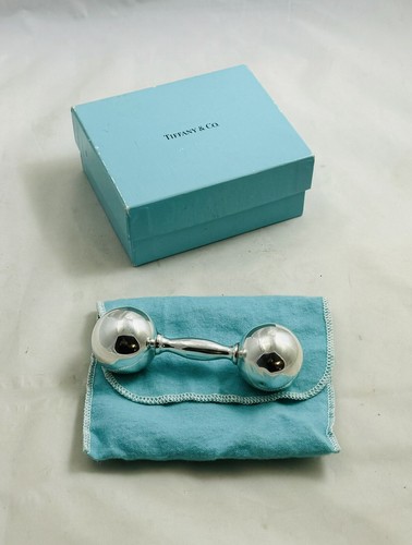 Authentic Tiffany & Co. Sterling Silver Baby Big Rattle With Box And ...