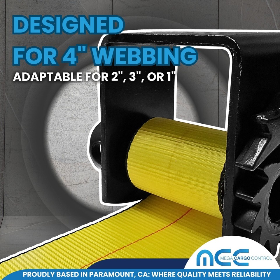 2 Pack Weld On Winch Flatbed Truck Trailer Winch for 2"- 4" Winch Strap ...