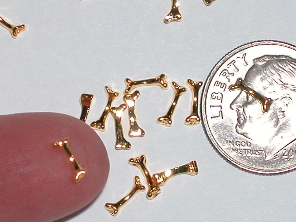 2pc. Miniature dollhouse little Gold plated Crystal Spider Web ...