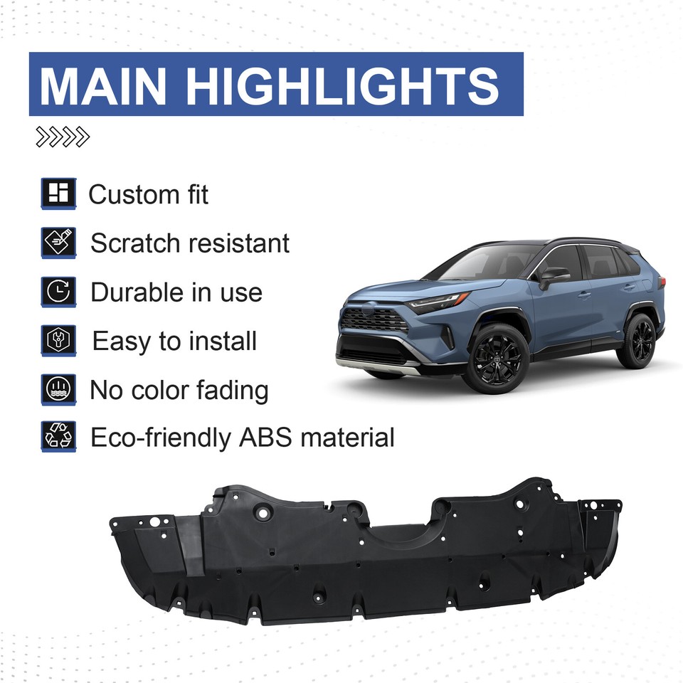 Fit For 2019 2020 2021 Toyota RAV4 Black Engine Splash Shield Under ...