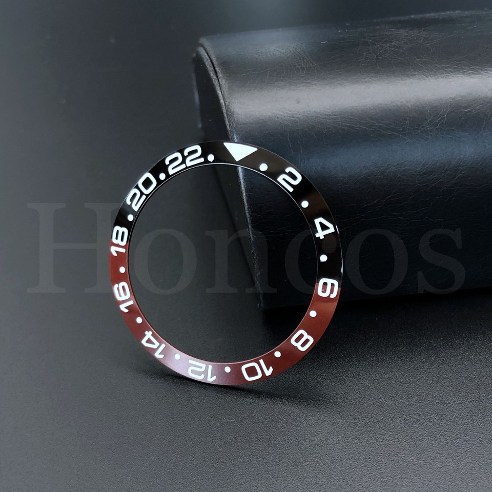 38MM Ceramic Bezel Insert Ring GMT Planet Ocean Diver Vintage fits for ...