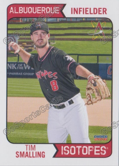 2016 Albuquerque Isotopes Tim Smalling RC Rookie Colorado Rockies | eBay
