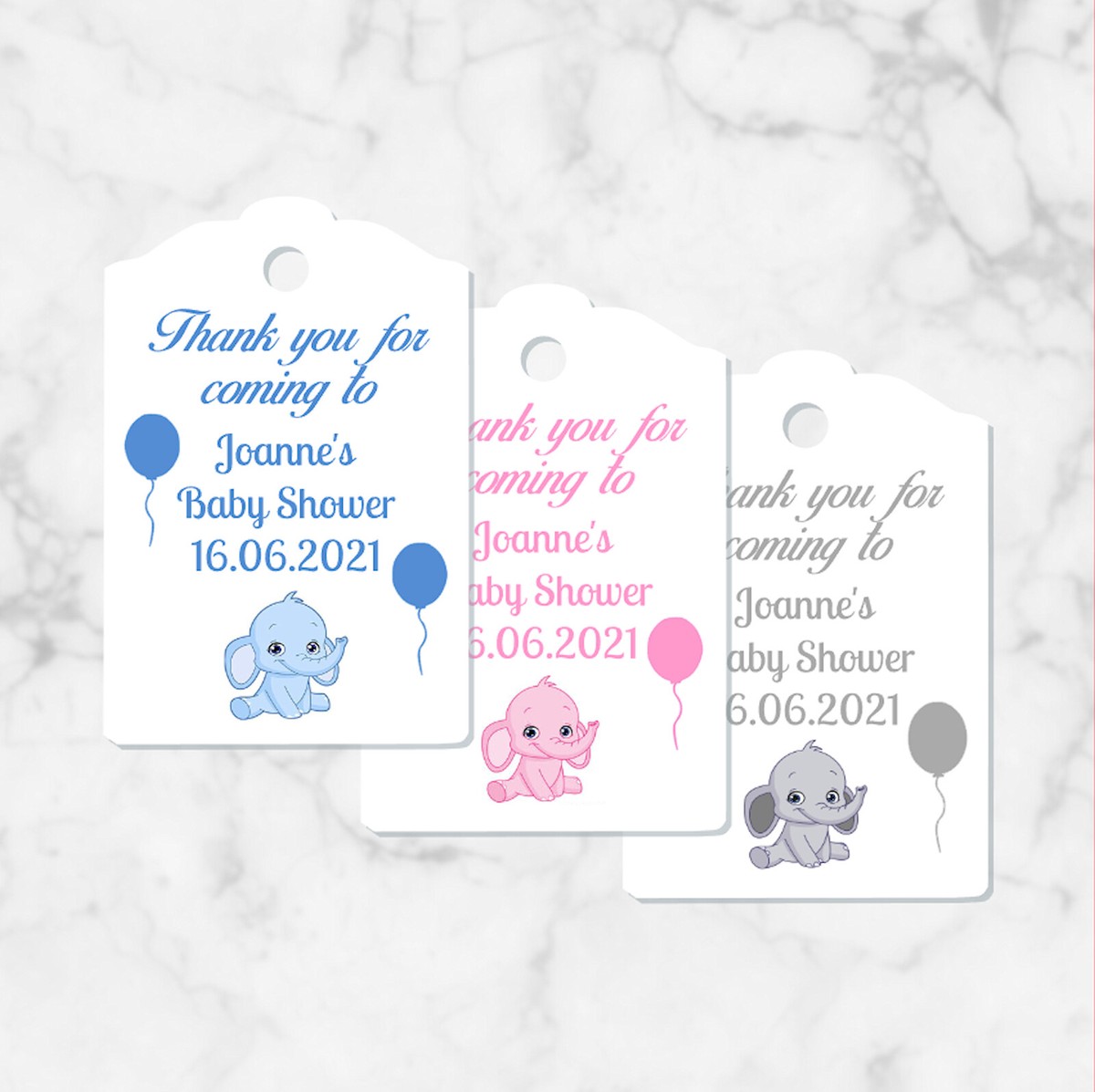 Elphant Baby Shower Tags Baby Shower Stickers & Favor Tags — Party