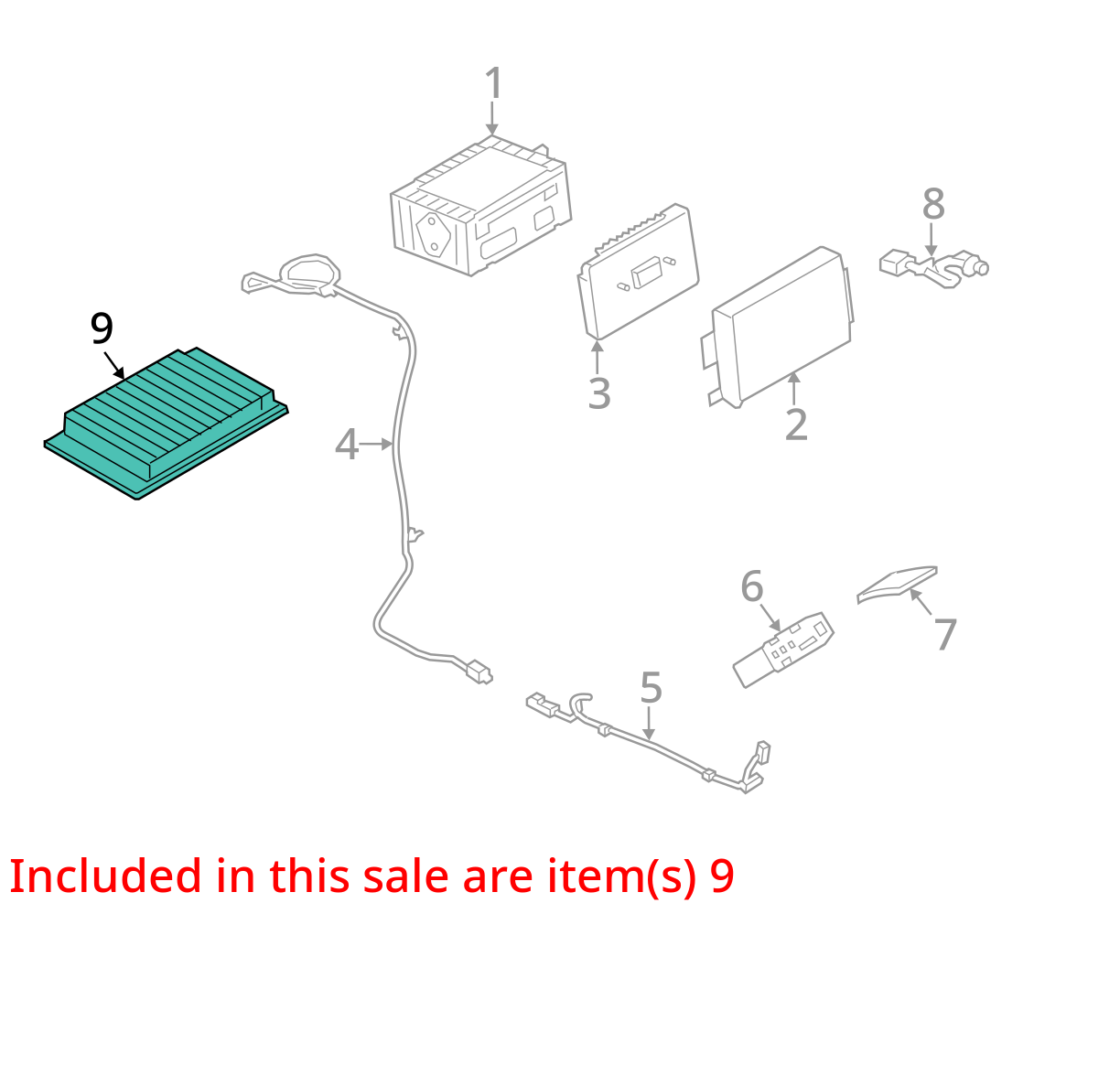 Audio Equipment Radio Amplifier Left Hand Trunk Mounted Fits 14-18 ...