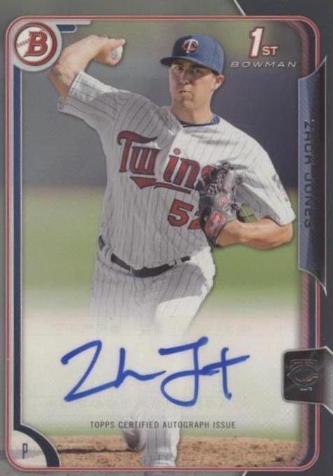 2015 Bowman - Prospects Autographs Zach Jones #PA-ZJ Silver /499 (AU ...