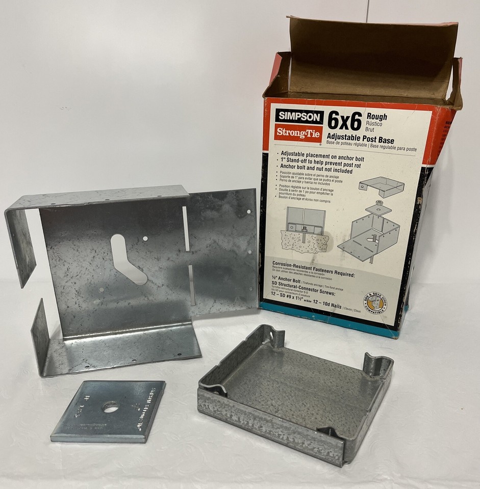 Simpson StrongTie 6" X 6" Post Support Base Adjustable ABW66RZ | eBay