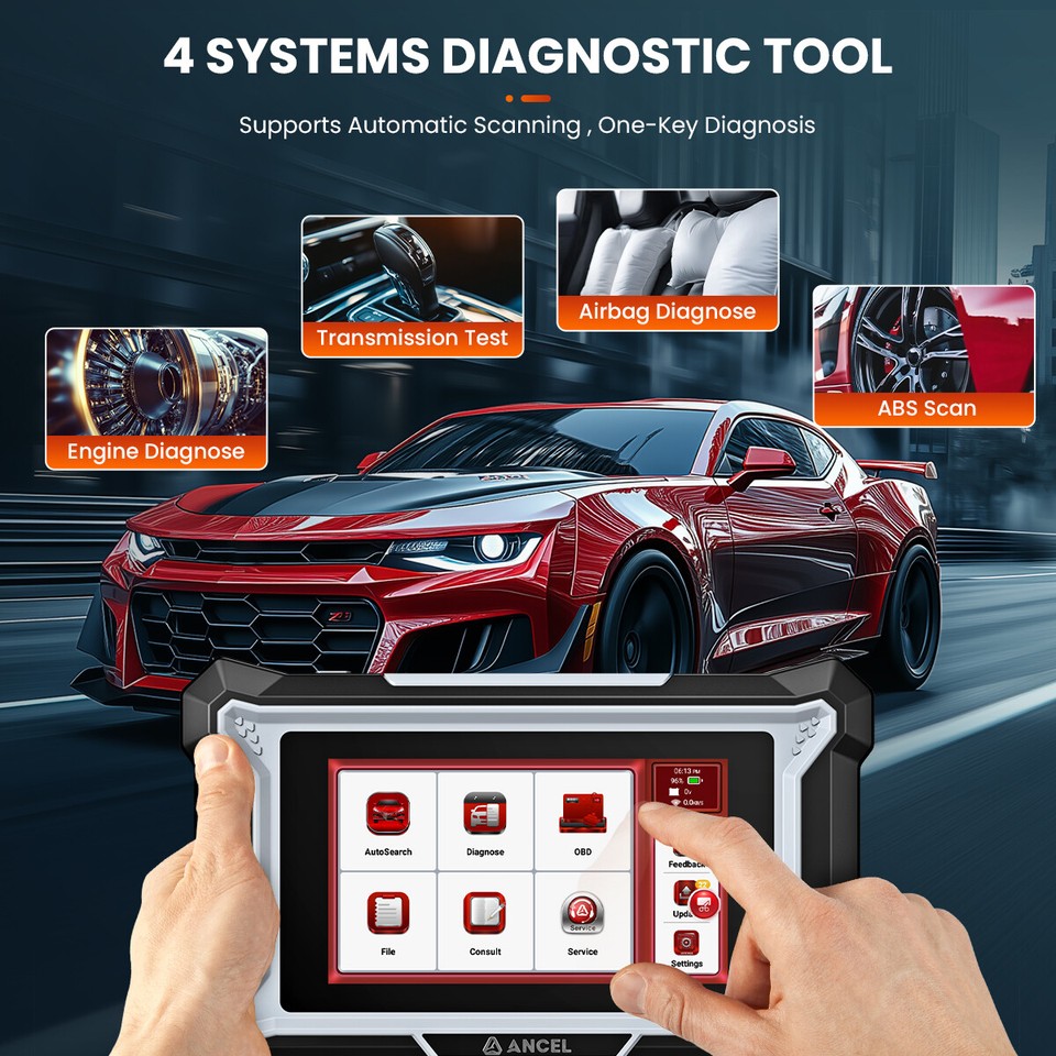 Check Engine Transmission ABS SRS Code Reader OBD2 Scanner Car ...