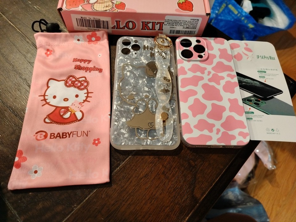 HELLO KITTY IP 14 PRO MAX PHONE CASE NEW WITH LEOPARD PHONE CASE C1 | eBay