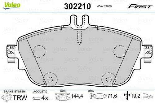 Brake Pad Set, disc brake for MERCEDES-BENZ:W176,W246,W242,C117,X117 ...
