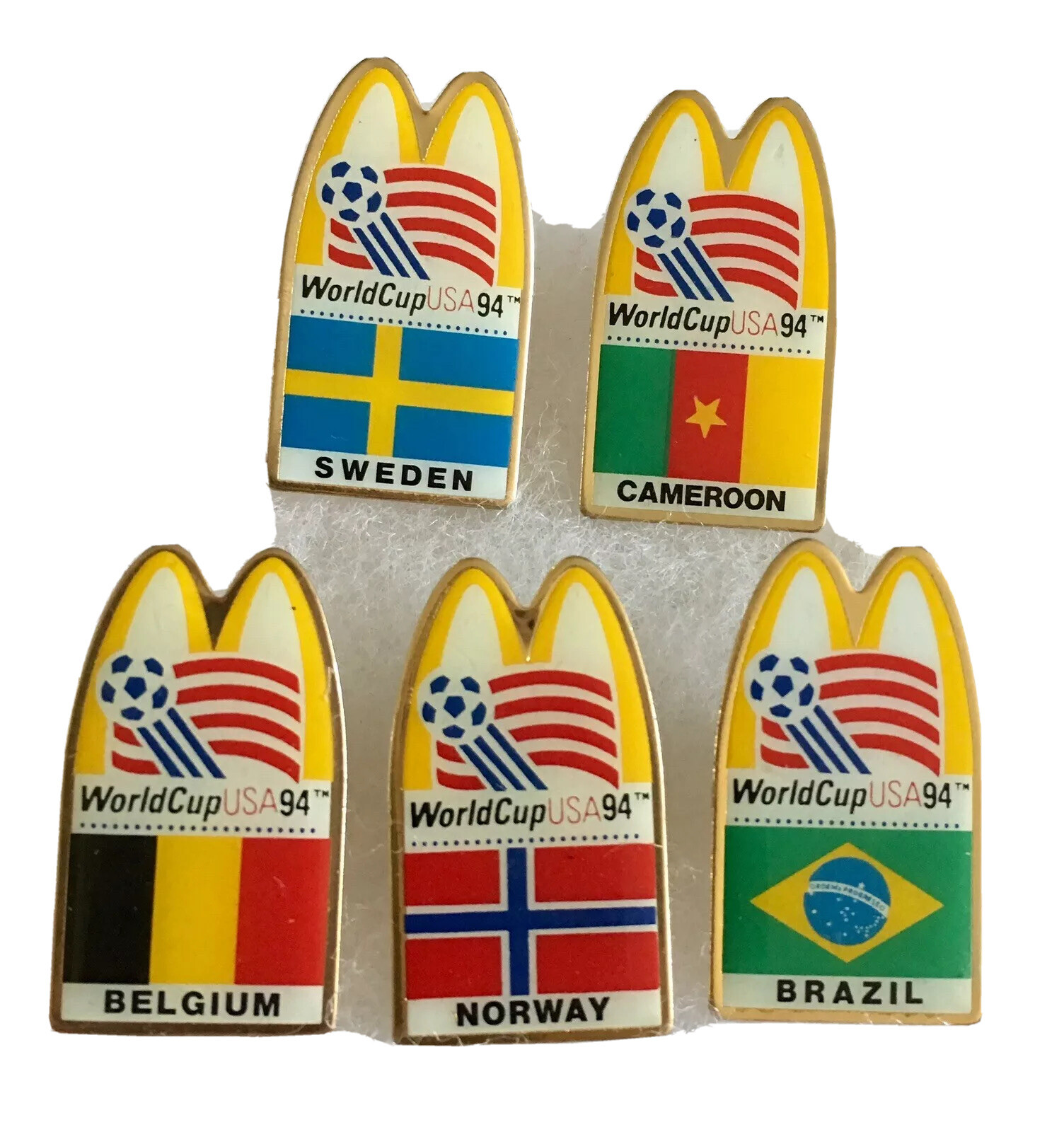 Vtg McDonald's World Cup Soccer Lapel Pin Lot 1994 Sports Pins Brazil ...