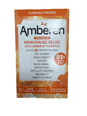 Amberen Multi-Symptom Menopause 12 hours Relief 60 caps Exp 04/2026 | eBay