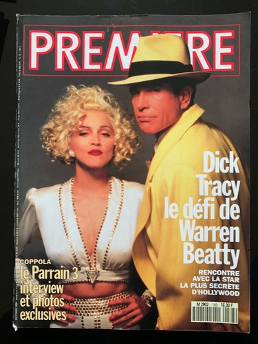 b)PREMIERE n°163; Dick Tracy le défi de Warren Beatty/ Bruce Willis ...